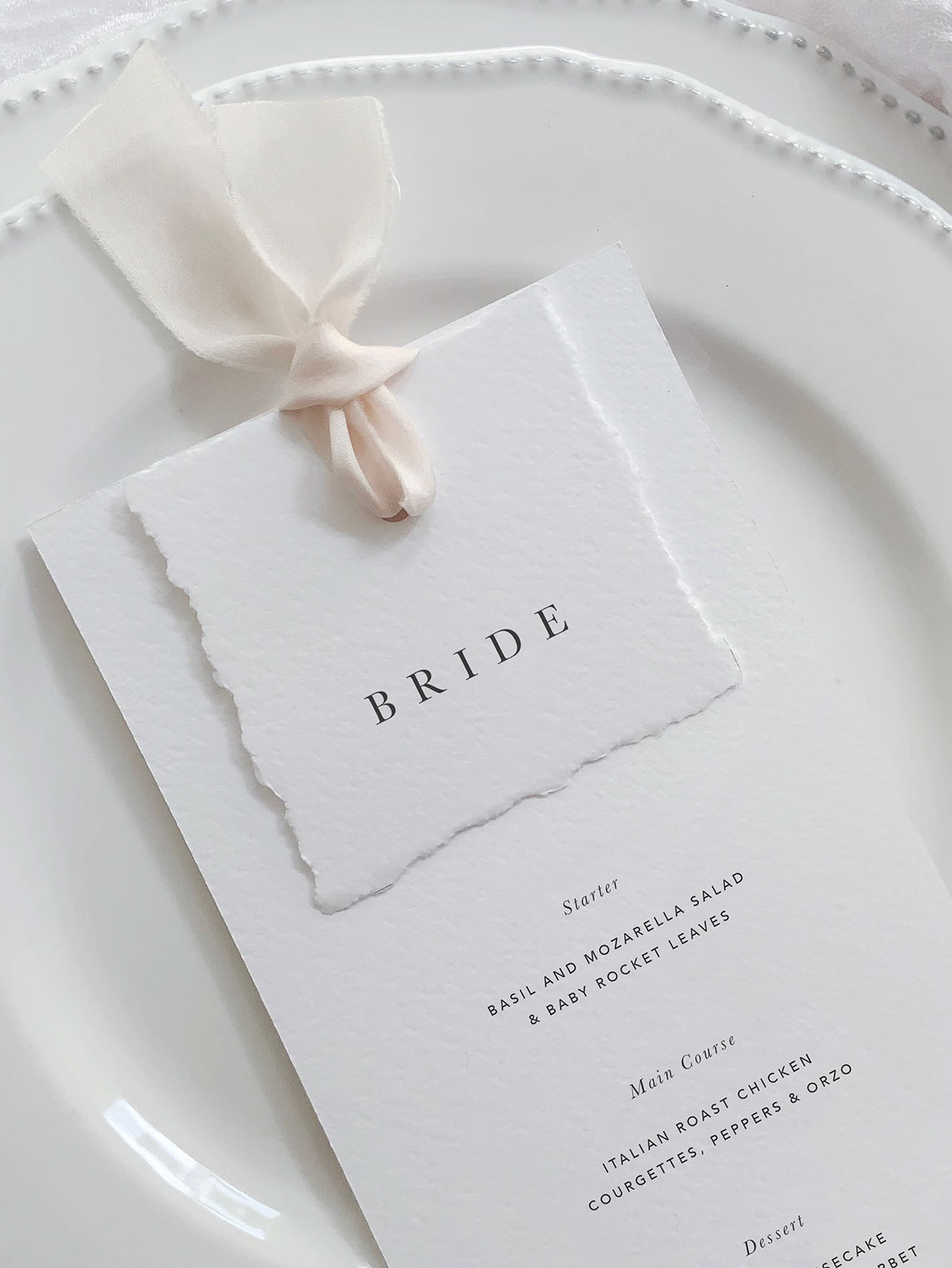 Simple Elegant Wedding Invitation | Peony & Rose
