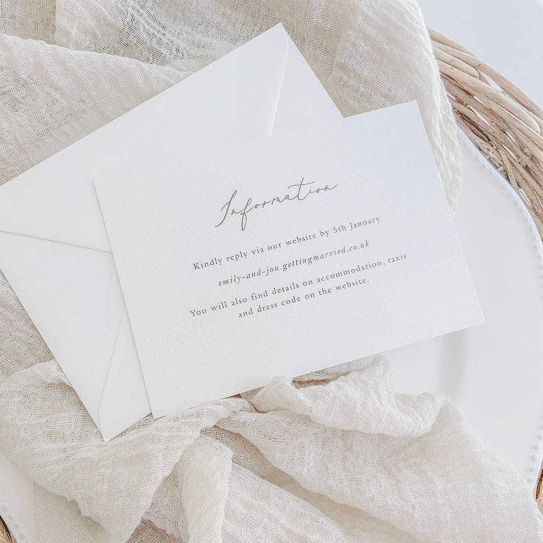 Modern Monogram Wedding Invitation | Peony & Rose